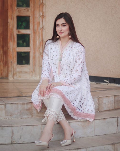 White short frock – Labels Islamabad